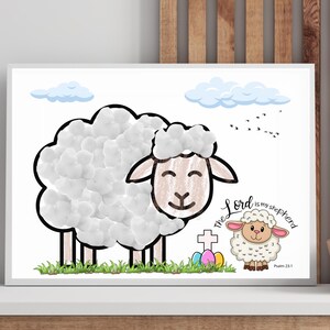 Easter Sheep Lamb Craft Printable Template, DIY Art Religious Keepsake ...