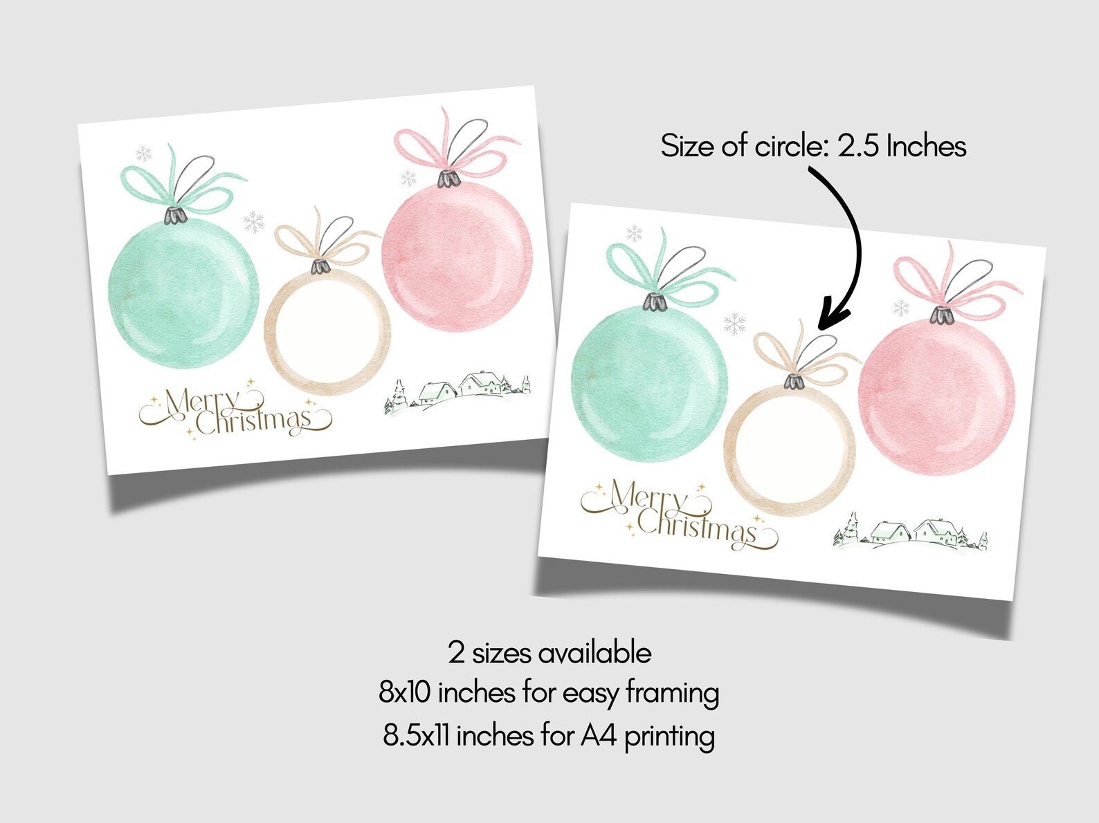 Christmas Ornament Handprint Craft Printable for Kids, DIY Winter Photo ...