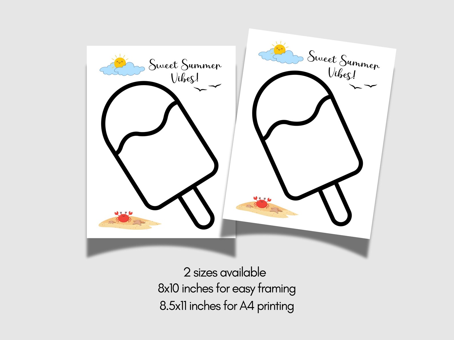 Summer Torn Paper Crafts Printable, DIY Cut and Paste Shredded Pieces ...