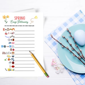 Spring Emoji Pictionary Game Printable Spring Activities for - Etsy
