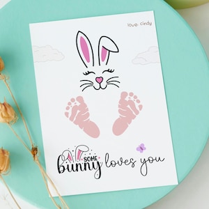 Easter Footprint Craft for Kids Printable, DIY Handprint Art Keepsake ...