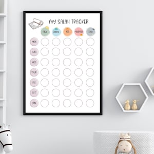 Islamic Salah Weekly Tracker Printable for Kids, Muslim Children Daily ...
