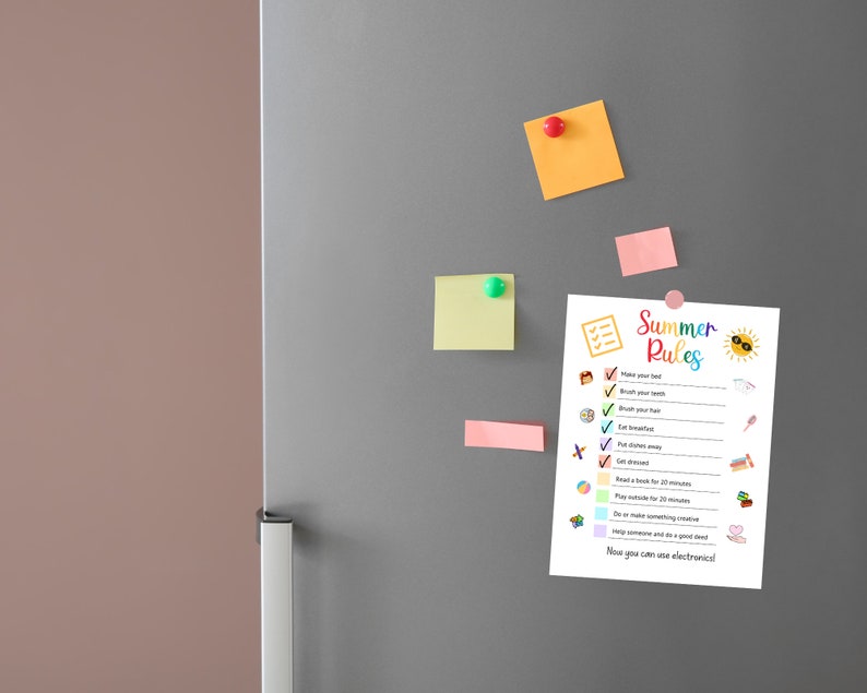 Editable Summer Planner Bundle Printable Summer Chore Chart - Etsy