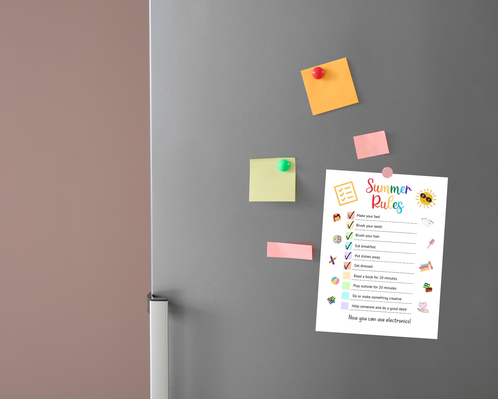 Editable Summer Planner Bundle Printable Summer Chore Chart - Etsy