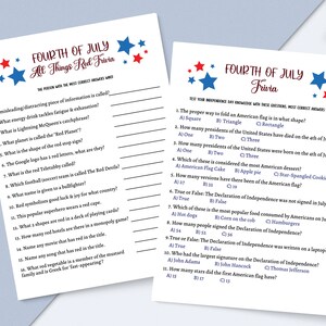 4th of July Games Printable Independence Day Patriotic - Etsy