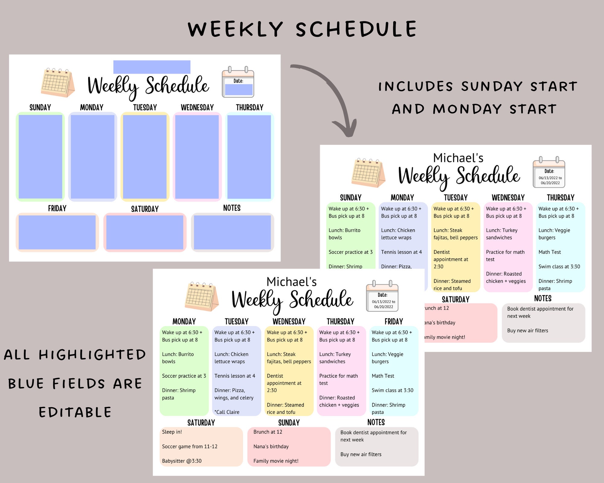 Editable School Planner Kids Printable Back to School Bundle - Etsy ...