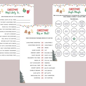 Christmas Game Bundle Printable Family Christmas Games - Etsy