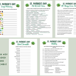 St Patrick's Day Game Bundle Printable Fun Irish Games - Etsy