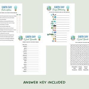 Earth Day Games Bundle Printable Environmental Activities - Etsy