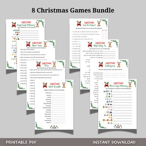 Christmas Party Games Bundle Printable, Fun Holiday Game, Christmas ...