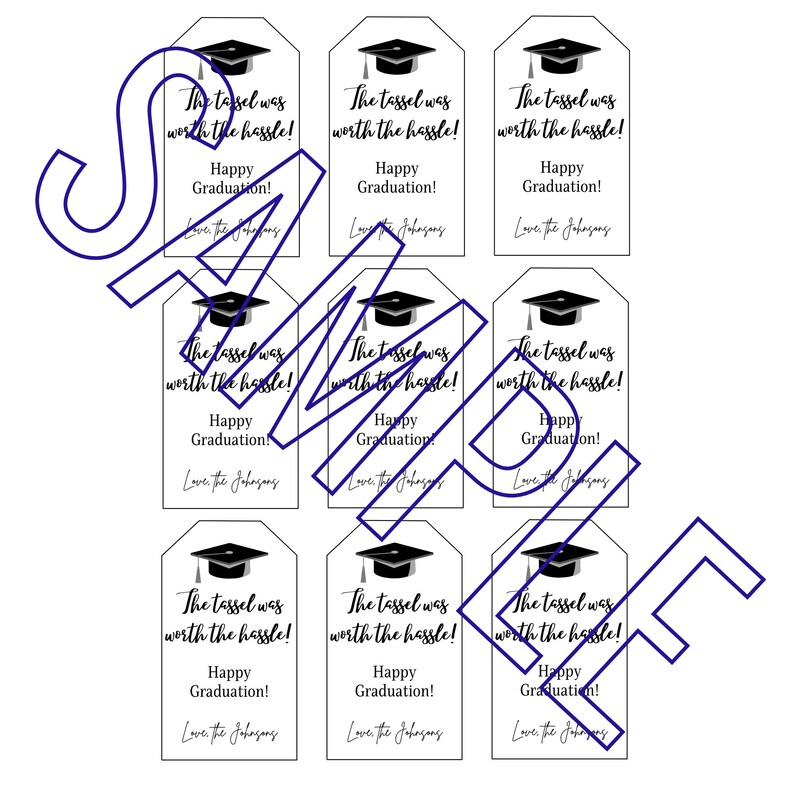 Custom Graduation Gift Tags Personalized Happy Graduation - Etsy
