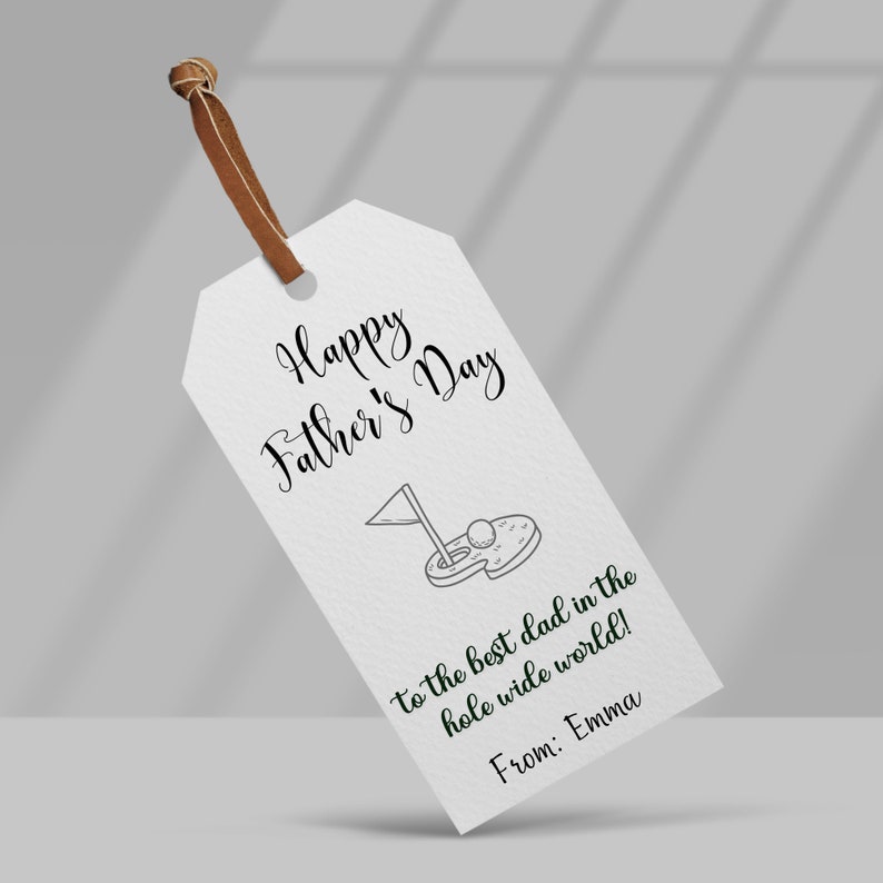 Happy Father's Day Golf Gift Tags Printable Golf Gift - Etsy