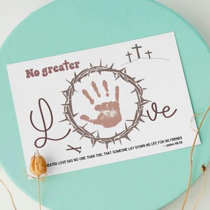 Easter Handprint Craft Printable, DIY Gift Religious Christian Focus ...