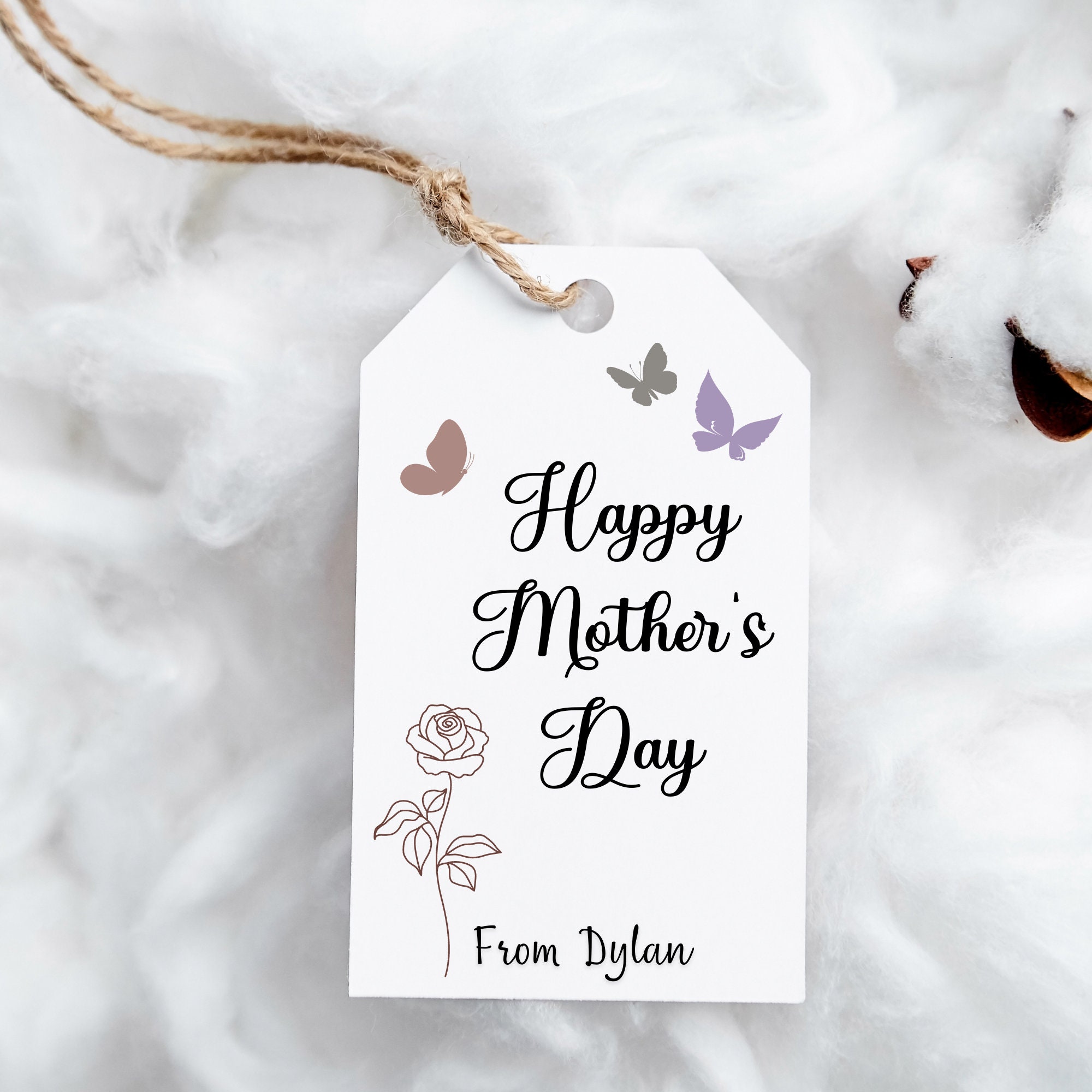 Mother's Day Editable Gift Tag, Custom Happy Mother’s Day Printable ...