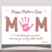 Mothers Day Handprint Craft for Kids Printable, DIY Mommy Card Art ...