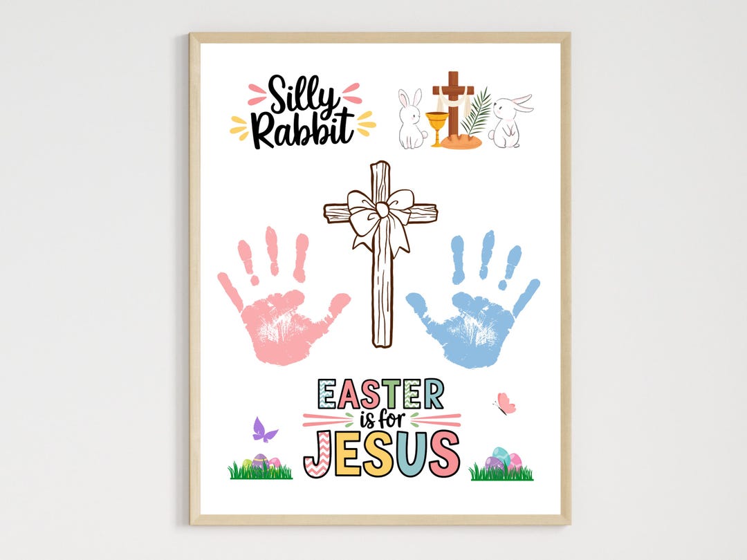 Easter Handprint Craft Printable, Christian DIY Religious Keepsake Art ...