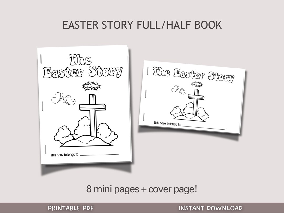 Easter Story Book for Kids Printable, Preschool Bible Lesson Sunday ...