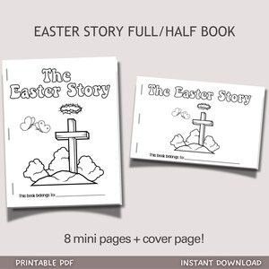 Easter Story Book for Kids Printable, Preschool Bible Lesson Sunday ...