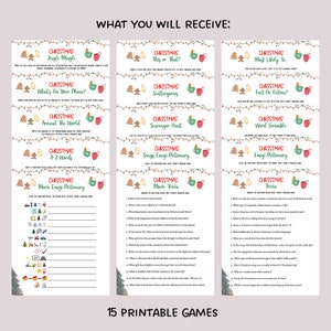 Christmas Game Bundle Printable, Family Christmas Games, Office Party ...