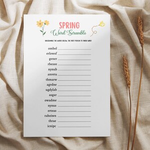 Spring Games Bundle Printable, Spring Activities Adults & Kids, Spring ...