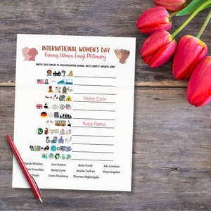 International Womens Day Games Printable, Womens History Month Party ...