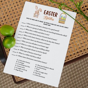 Easter Riddle Me This Game Printable, Easter Party Game, Easter ...