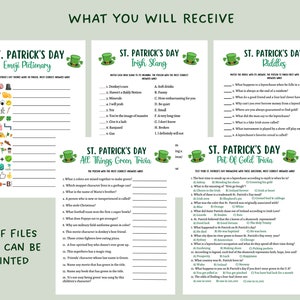 St Patrick's Day Game Bundle Printable Fun Irish Games - Etsy