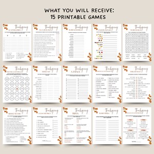 Thanksgiving Games Bundle Printable, Fall Holiday Games Bundle, Fun ...