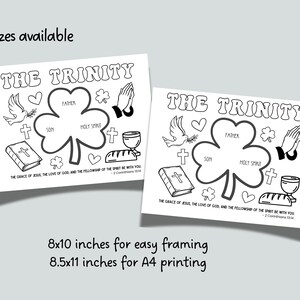 Holy Trinity Christian Coloring Page Printable Kids Activity Jesus ...