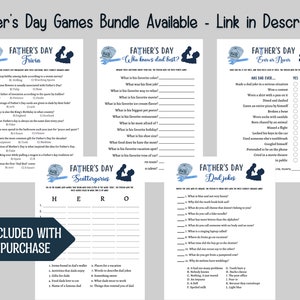Father's Day Trivia Game Printable Fathers Day Ideas Fun - Etsy