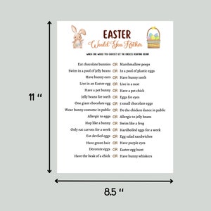Easter Would You Rather Game Printable, This or That Easter Party Game ...