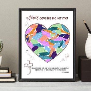 Easter Paper Craft Printable, DIY Keepsake Christian Art for Kids ...