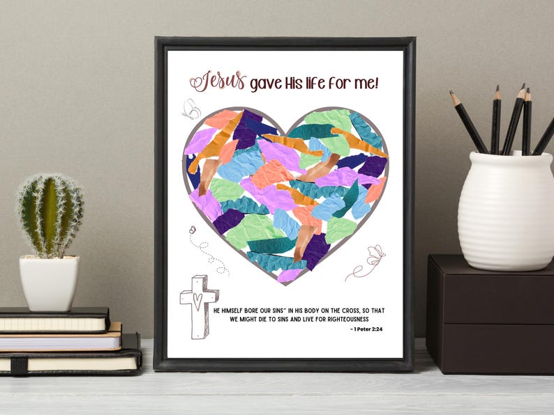 Easter Paper Craft Printable, DIY Keepsake Christian Art for Kids ...