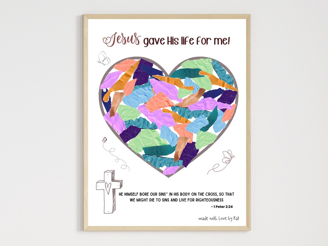 Easter Paper Craft Printable, DIY Keepsake Christian Art for Kids ...