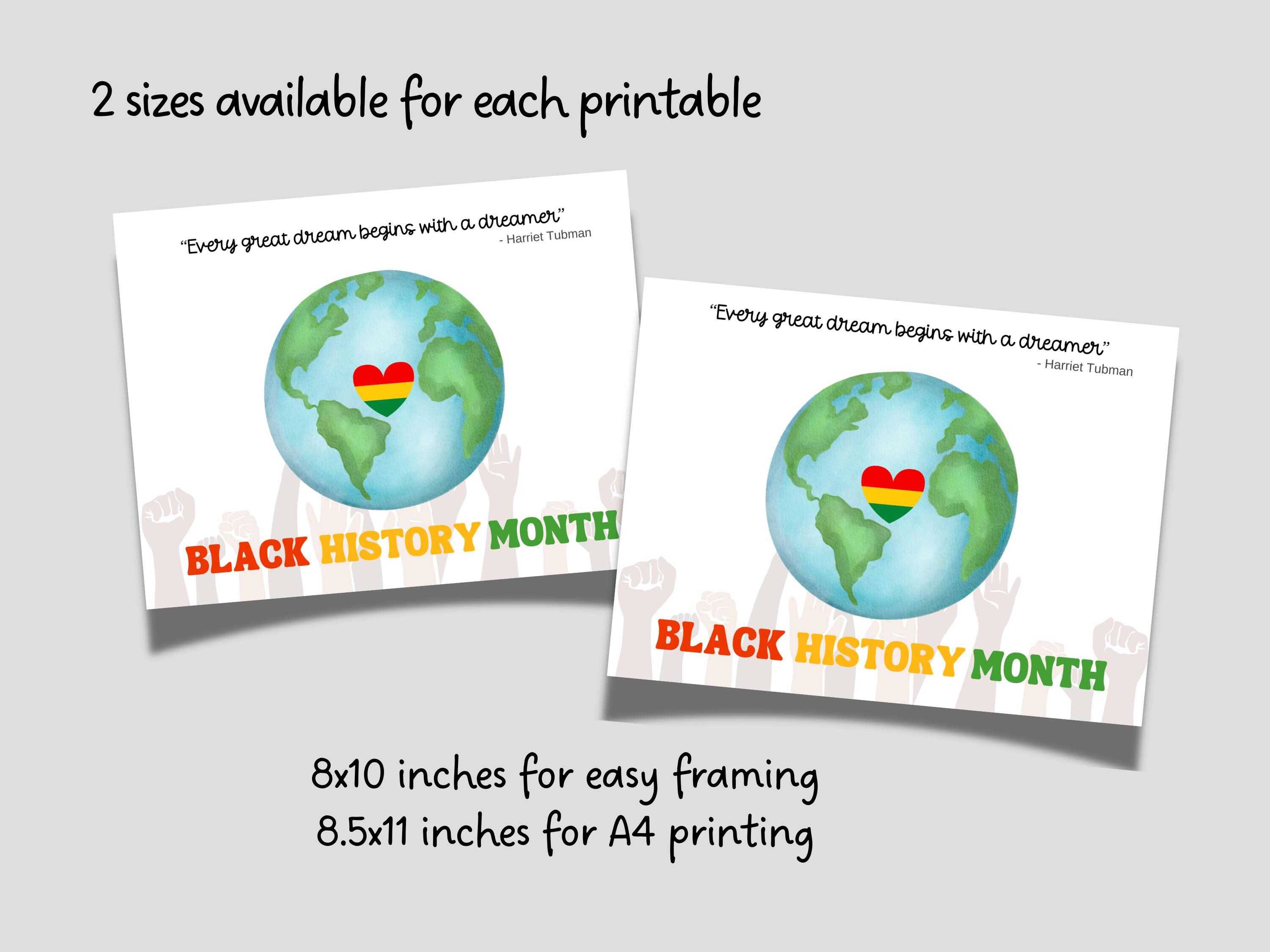 Black History Month Handprint Crafts Printable Template Bundle, DIY Art ...