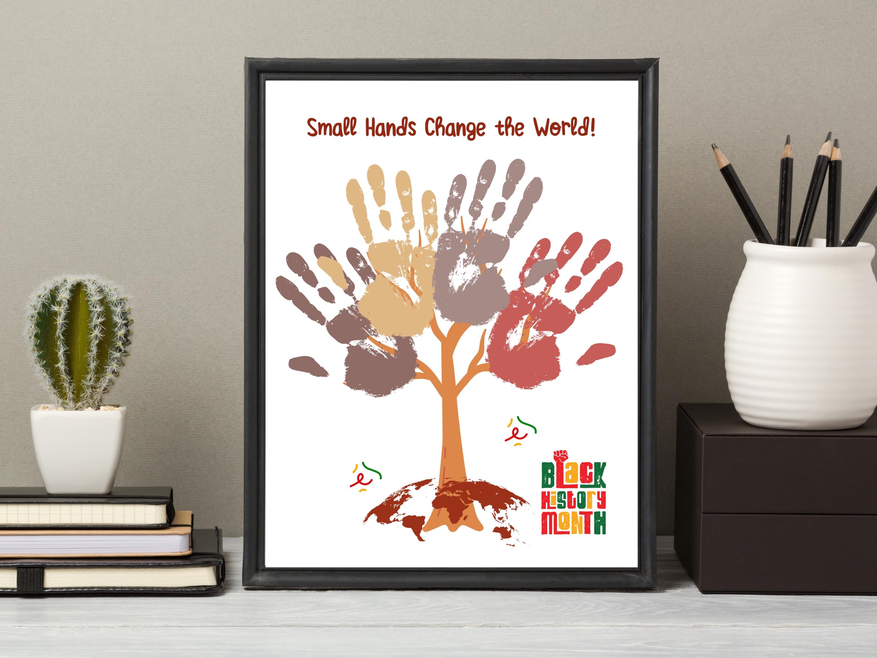 Black History Month Handprint Crafts Printable Template Bundle, DIY Art ...