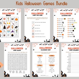 Halloween Games Bundle Kids Printable Halloween Party Games - Etsy
