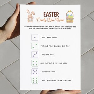 Easter Candy Dice Game Printable, Easter Egg Exchange Party Game ...