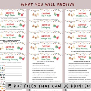 Christmas Game Bundle Printable Family Christmas Games - Etsy