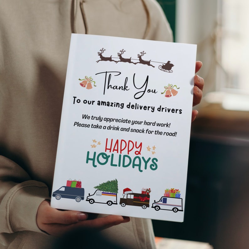 Delivery Driver Appreciation Sign, Delivery Driver Thank You Snack ...