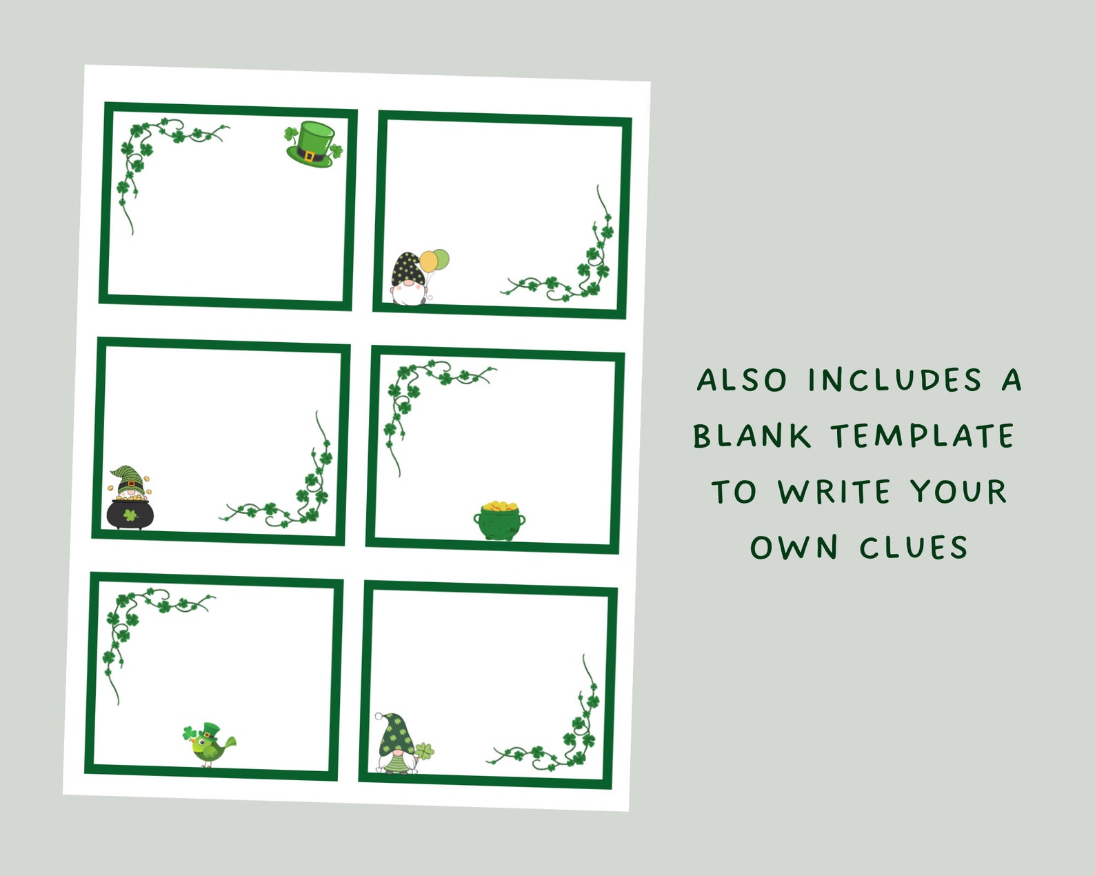 St Patricks Day Scavenger Hunt Printable St. Patrick's - Etsy