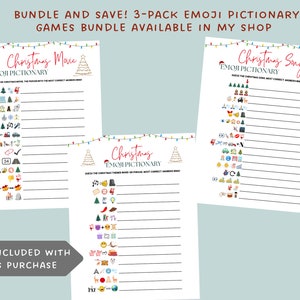 Winter Emoji Pictionary Game Printable Holiday Party Games - Etsy