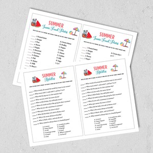 Summer Riddles Game Printable, Pool Party Games, Summer Camp Activity ...