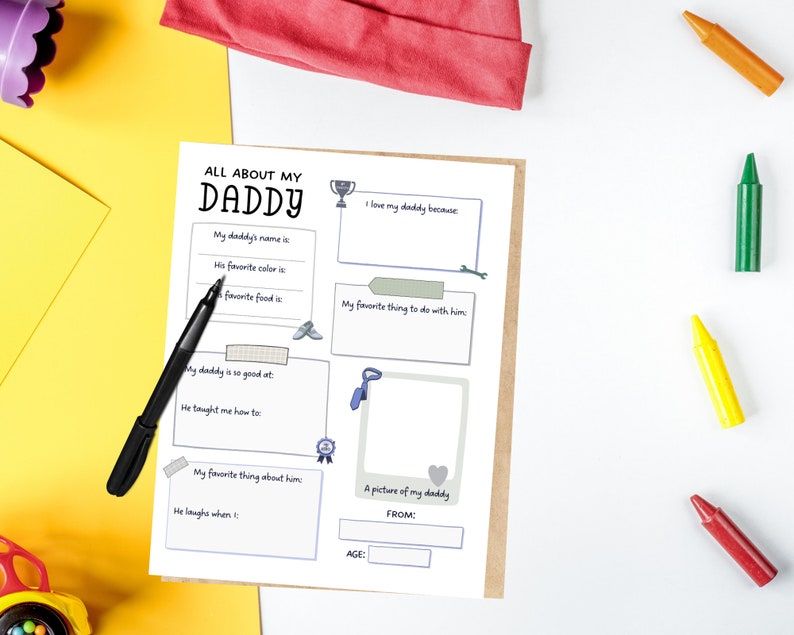 All About My Dad Printable Fathers Day Questionnaire All - Etsy
