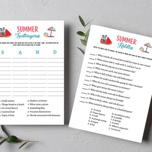 Summer Games Bundle Printable Summer Camp Activity - Etsy