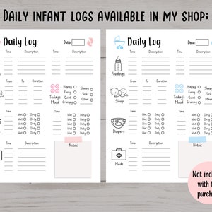 Daily Toddler Log Printable Infant Toddler Daily Report - Etsy