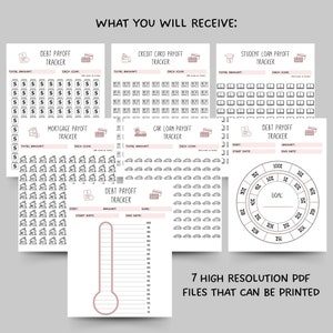 Debt Tracker Printable, Credit Card Debt Payoff Tracker, Visual Tracker ...