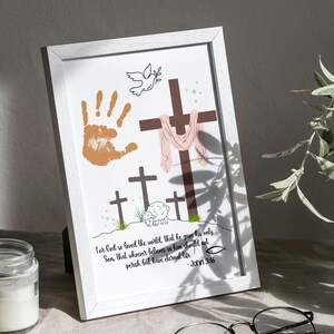 Christian Easter Handprint Craft Printable, Religious Jesus Cross DIY ...