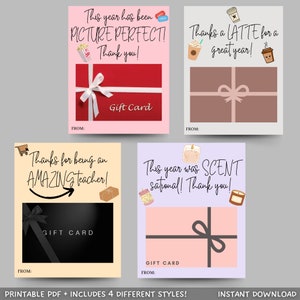 Teacher Appreciation Gift Tags Year End Gift, Thank You Tag Holders ...