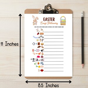 Easter Emoji Pictionary Printable Easter Party Game for Kids - Etsy